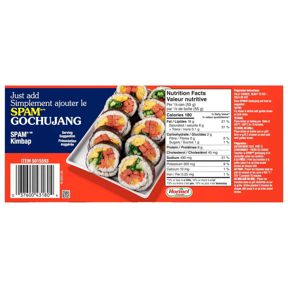 SPAM Gochujang Luncheon Meat 4 × 340g | Spicy Korean Canned Pork