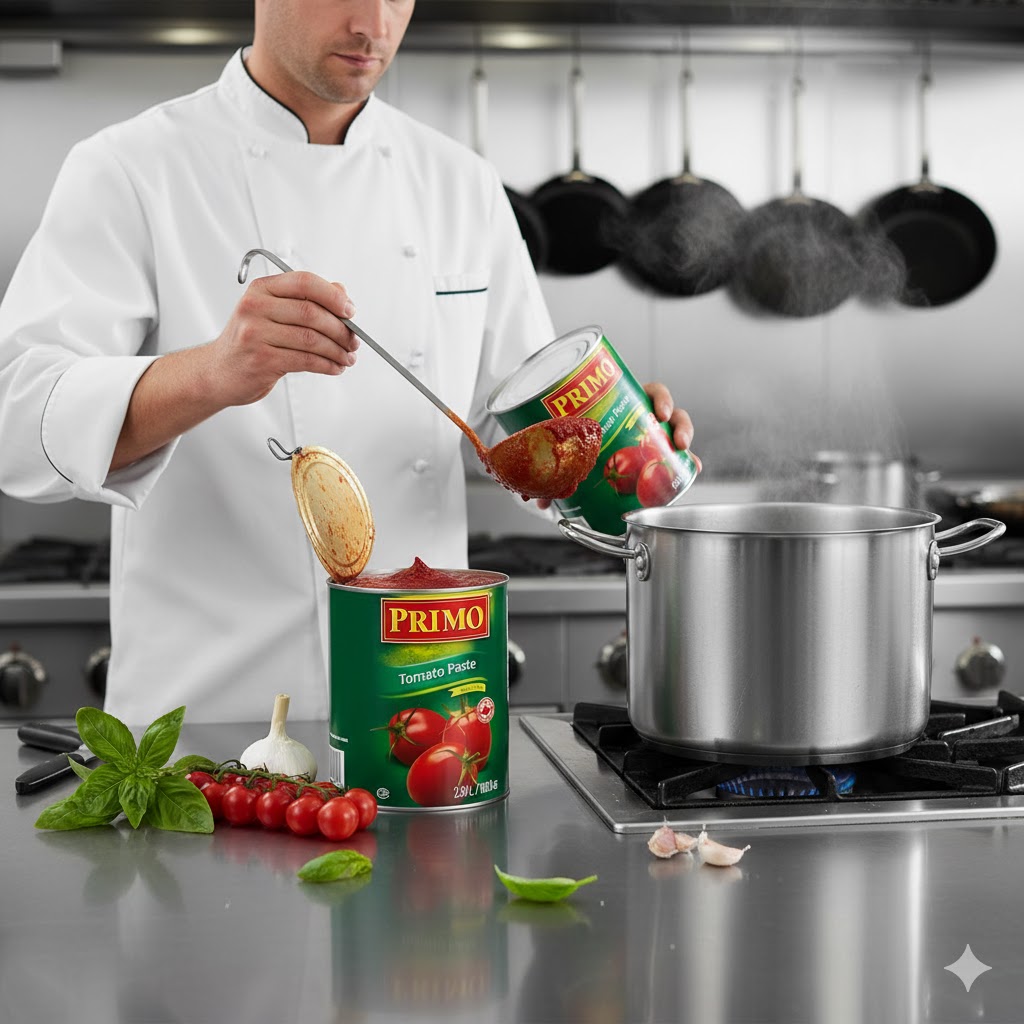 Primo Tomato Paste 2.84 L Single Can | Vine-Ripened Concentrate