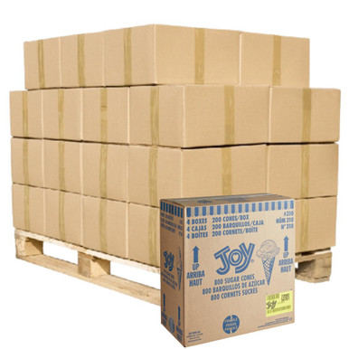 JOY Large Jacketed Waffle Cone - 180/Case | 16 Cases Per Pallet | 2880 ...