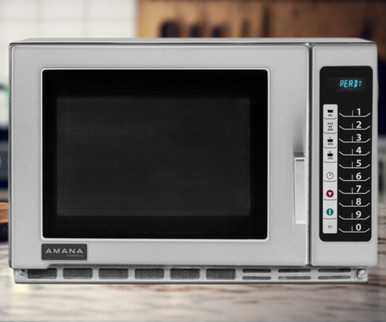 Amana Medium Duty Stainless Steel Commercial Microwave - 120V, 1200W ...