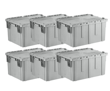 CP 28" x 21" x 15" Stackable Grey Chafer Tote / Storage Box with ...