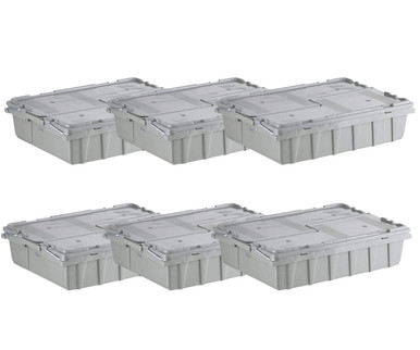 CP 22" x 15" x 5" Small Stackable Grey Chafer Tote / Storage Box with ...