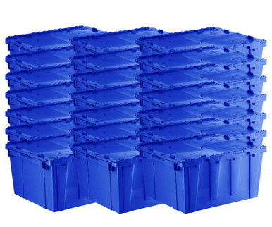 Orbis 24" x 20" x 13" Stack-N-Nest Flipak Blue Tote Box with Hinged ...