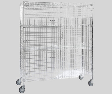 CP NSF Mobile Chrome Wire Security Cage Kit - 18" x 60" x 69" | Secure & Portable Storage Solution