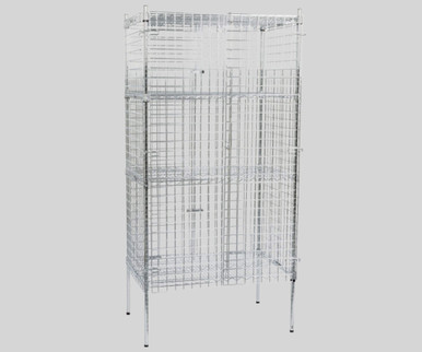 CP NSF Stationary Chrome Wire Security Cage Kit - 24" x 36" x 74 ...