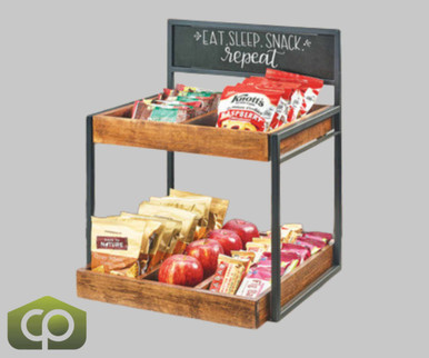 Cal-Mil Two Tier Merchandiser with Chalkboard Sign - 15" x 14" x 19 ...