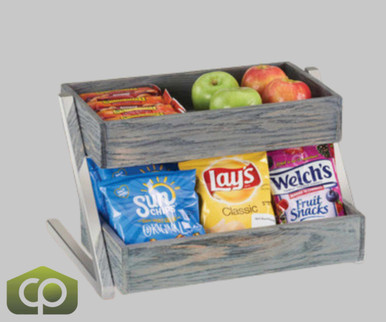 Cal-Mil Ashwood Gray Oak 2-Tier Vertical Merchandiser - 20" x 16" x 9 1 ...