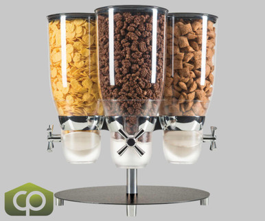 Cal-Mil Turn N Serve Black Rotating 3.5 Liter 4 Canister Cereal ...