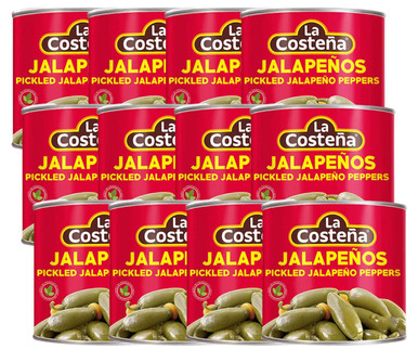 La Costeña Whole Jalapeños 12 oz (12-Case) - Spicy and Flavorful ...