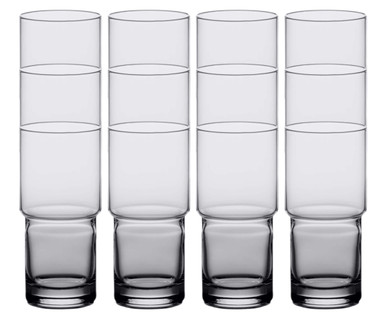 Libbey Newton Case of 12 Stackable Beverage/Cooler Glasses - 16 oz.