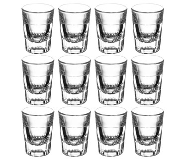 Libbey Pack of 12 Fluted Shot Glasses - 1.5 oz. with .875 oz. Pour Line