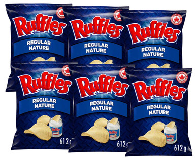 Ruffles Regular Potato Chips Large 612g - Gluten Free, (6/CASE)