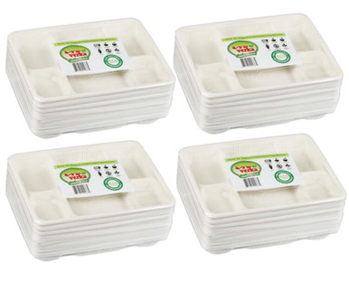 Verka 6 Compartment Portion Control Disposable Tray, 40 Pack (4/CASE ...