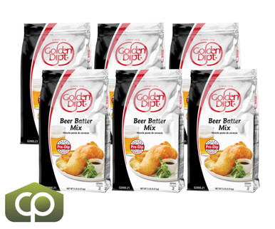Golden Dipt 5 lbs. /2.26796 kg Authentic Complete Beer Batter Mix - 6/Case