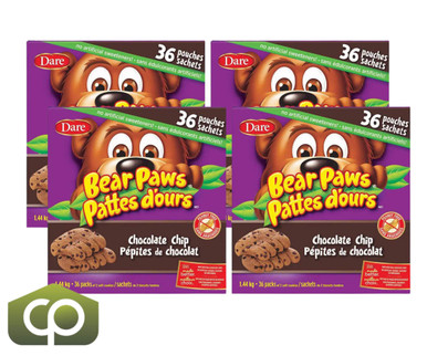Dare Bear Paws Chocolate Chip Peanut-Free Soft-Baked Cookies, 36-Count ...