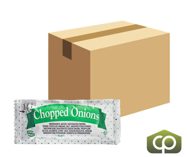 Chopped Onion Packet 9 Gram - 200/Case - Tart and Tangy Onion Infusion