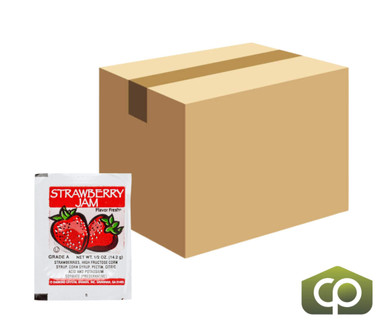 Strawberry Jam Portion Cups - 0.5 oz. (200/Case), Low-Cost Convenience