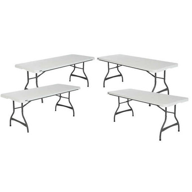 Lifetime 182.9 cm (6 ft.) Commercial Folding Tables, 4-Pack - White and ...