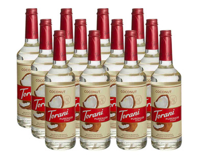Torani Puremade Coconut Smooth Flavoring Syrup - 750 mL (12/Case)