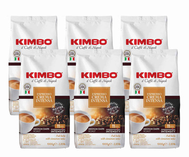 Kimbo CREMA INTENSA Medium Roast Coffee Beans 1 Kg / 2.2 lbs (6/Case)