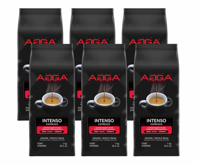 Cafe Agga INTENSO Espresso Dark Roast Coffee Beans 1 Kg - 2.2 Lbs (6/Case)