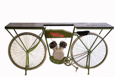 Hd Vintage Motorcycle/Bike Bar Counter 17" X 71" X 33.5"