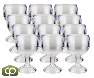 GET GOB-20-1-SAN-CL 20 oz Schooner, SAN Plastic, Clear, Dishwasher Safe ...