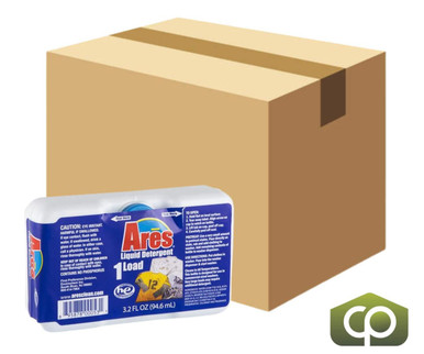 Ares HE Blue Liquid Detergent 3.2 oz/Pack - 54 Packs/Carton - Tough on Dirt