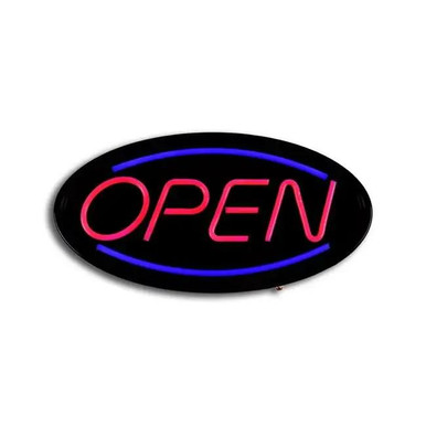 Cleaner's Supply Eye-Catching "OPEN" LED SIGN - 18 3/4" X 9 1/2" X 1"