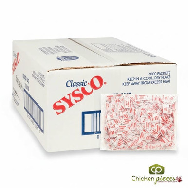 Sysco Classic Salt Portion Packets 1000 Count (6/CASE)-TOTAL 6000 Count