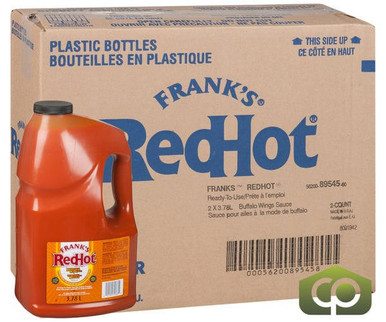 Franks Sauce Wing Buffalo Red Hot 3.78LT/1 Gallon (2/Case)