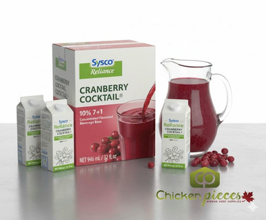 Sysco Reliance Juice Cranberry 10% 7+1 Concentrate 32 OZ (12/Case ...