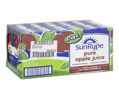 Sunrype Juice Apple Pure Tetra 1 L/33 ounces (12/Case) Classic Apple Flavor