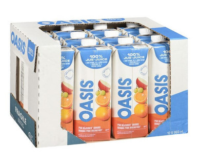 Oasis Orange Pure Breakfast Juice 960 mL (12/Case) - Ready to Serve ...