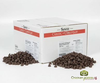 Sysco Classic by Sysco logo Chocolate Chip Semi-Sweet 4000 ct. 10KG/22. ...