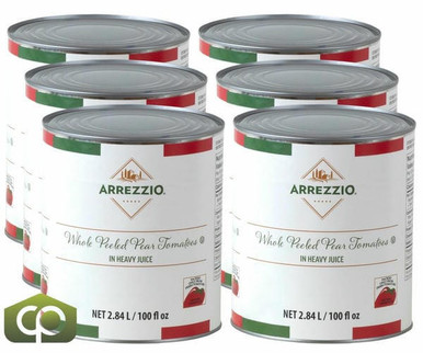 Arrezzio Classi Tomato Peeled Whole Pear Heavy 2.84L/96 oz (6/Case)