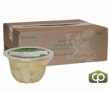 Corina Fruit Cup Pear Diced In Juice 24-Case | Bulk Canada