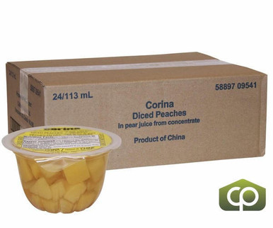 Corina Fruit Cup Peach Diced Pear Juice 113 ML/3.8 oz (24/Case)