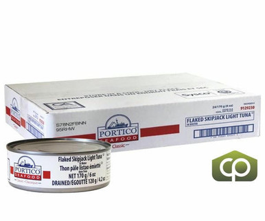 Portico Classic Tuna Light Flakes In Water Can 170 GR/6 oz (24/Case)
