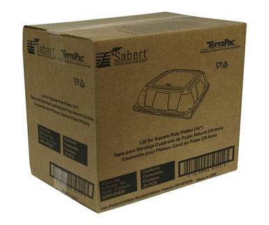Sabert Lid Plastic for Platter Square Pulp 14X14" (25/Case)