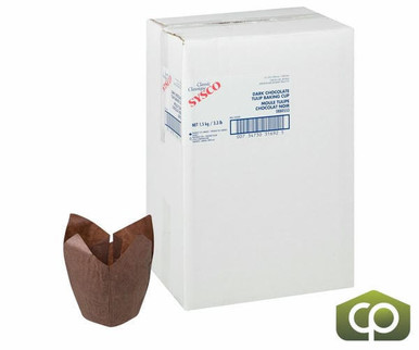 Sysco Classic Cup Baking Dark Brown Tulip 100 CT (10/Case)