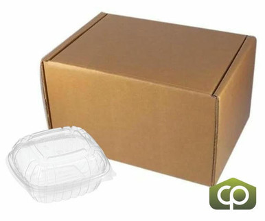 Sysco Classic Container Plastic Clear Square Hinged 6x6 (450/Case)