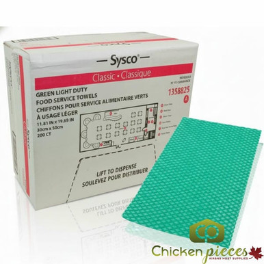 Sysco Classic Towel Wiper Green Light Duty (200/Case) High Absorbency ...