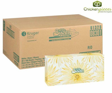 White Swan 2-Ply Ultimate Facial Tissue 100 Count (30/Case) - Soft ...