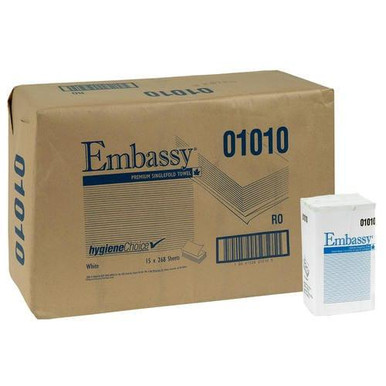 Imperial Towel Single Fold White Embassy 250 CT (16/Case) - Better ...