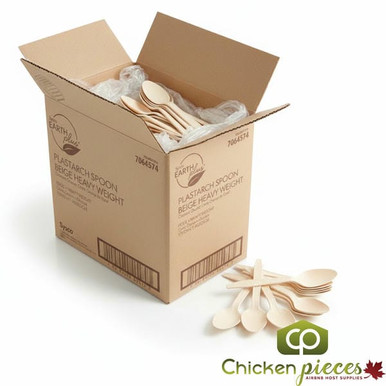 Sysco Earth Plus Spoon Plastic Plastarch Material Heavyweight Beige ...