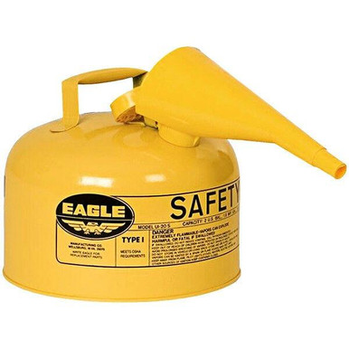 Eagle Manufacturing 2.5 Gallon Type I Yellow Steel Diesel Safety Can ...