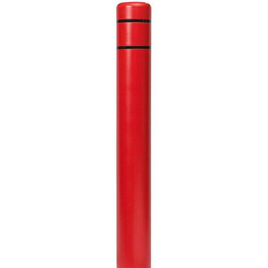 Innoplast BollardGard 9 1/8" x 72" Red Bollard Cover with Yellow ...
