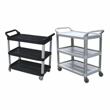 Heavy-Duty Kitchen Cart/Trolley with 3 Shelves – Aluminum and Plastic