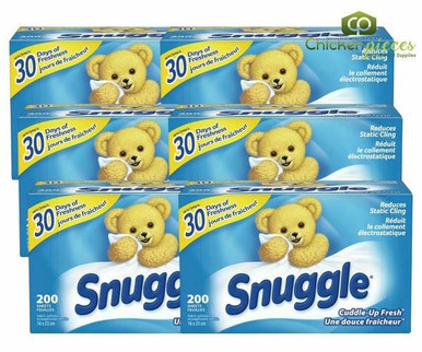 Snuggle Cuddle-Up Fresh Dryer Sheets, Box of 200 Sheets (6/Case)